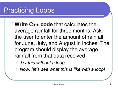 Ppt Cs161 Week 5 Variables Loops And Algorithms Powerpoint