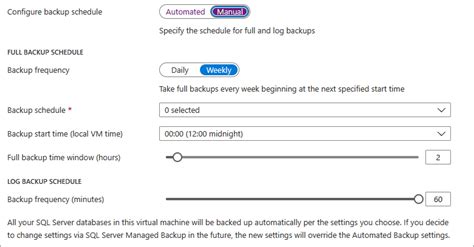 Sql Server 2016 及更高版本的自动备份 Sql Server On Azure Vms Microsoft Learn