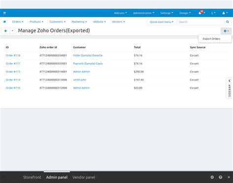 CS Cart Zoho Connector Zoho Integration For CS Cart WebKul