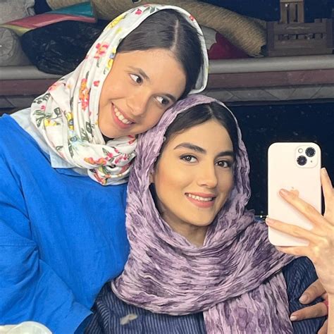 نفس دختر پژمان بازغی در پشت صحنه سریال گناه فرشته عکس