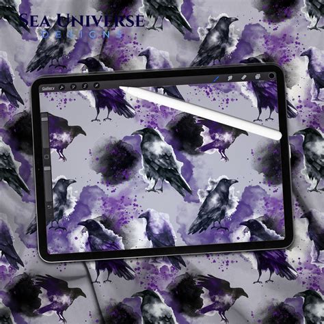 Night Raven DIGITAL FILE Repeat Pattern No License Required High Resolution Etsy