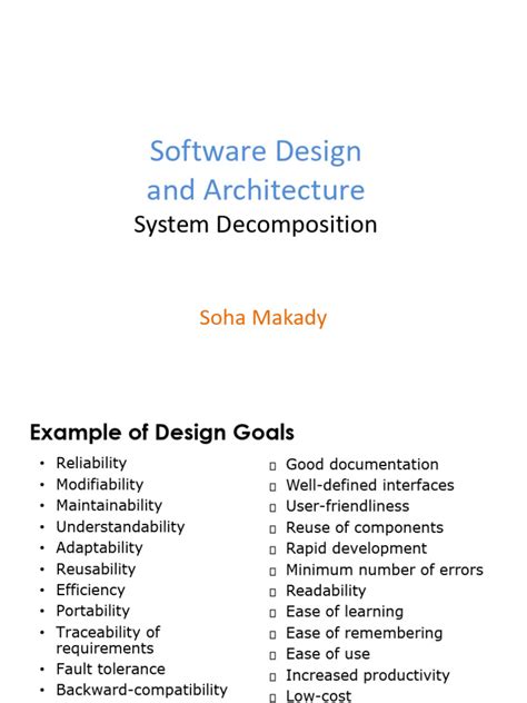 Week4enhancedsystemdecompositionpart2 Pdf Usability Class Computer Programming