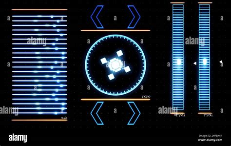 Futuristic Digital Interface Screen With Running Computer Program