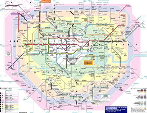 London Underground Map With Zones 1 6 Printable London Tourist Map