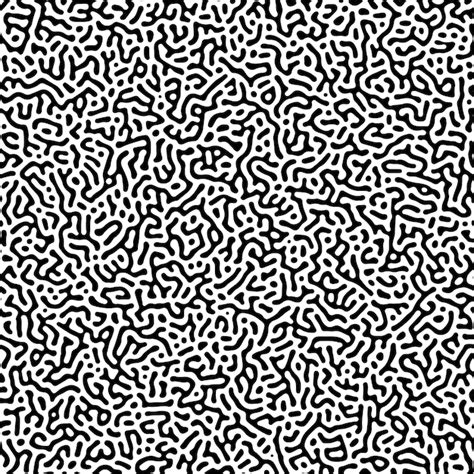 Premium Vector Monochrome Reaction Diffusion Seamless Pattern