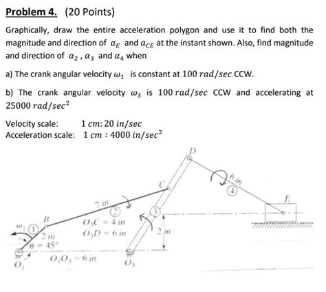 Solved Solve Using Velocity And Acceleration Polygons Problem 4 20
