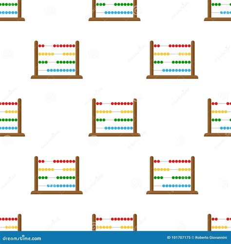 Small Abacus Flat Icon Seamless Pattern Stock Vector Illustration Of Design Seamless 101707175
