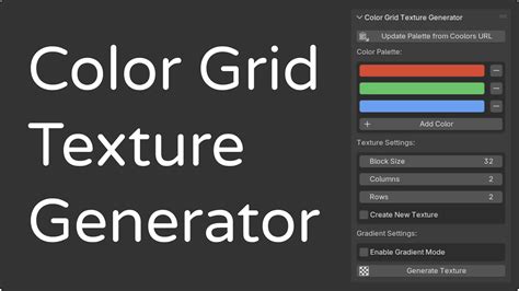 Color Grid Texture Generator — Blender Extensions