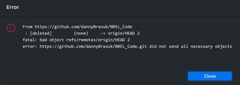 Help Please Fatal Bad Object Refsremotesoriginhead 2 Error
