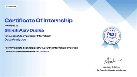 Shruti Dudka On Linkedin Internshipjourney Dataanalytics Gratitude