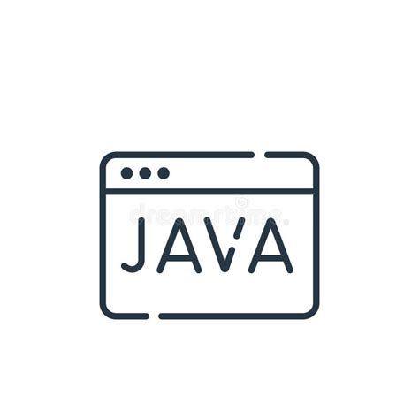Java Icon Vector From Programming Concept Thin Line Illustration Of Java Editable Stroke Java