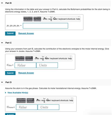 Solved The Electronic Partition Function For Atoms Has The Chegg