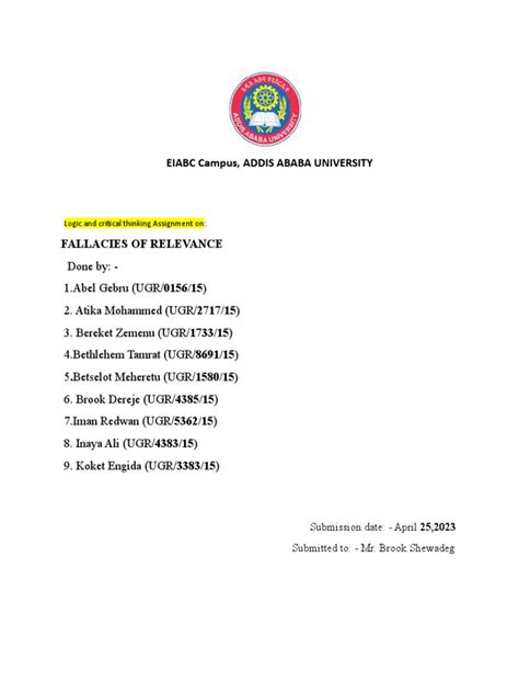 Fallacy Pdf Fallacy Argument