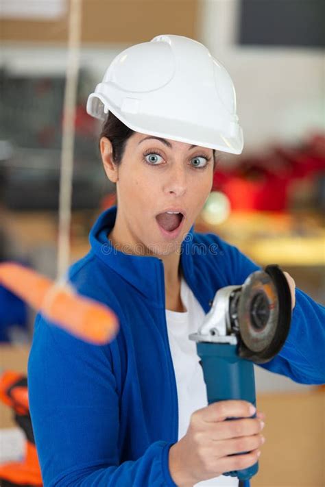 Concentrated Components Factory Female Staff Stock Photo Image Of Detail Grinding 285207554