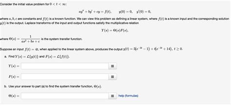 Solved Consider The Initial Value Problem For Chegg