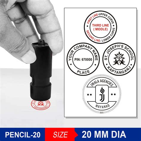 Round Stamp 20mm Pencil Stamp