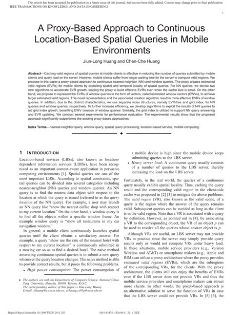 Pdf A Proxy Based Approach To Continuous Location Based Spatial