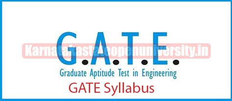Gate Syllabus 2024 {out} Download Section Wise Free Syllabus Pdf Here