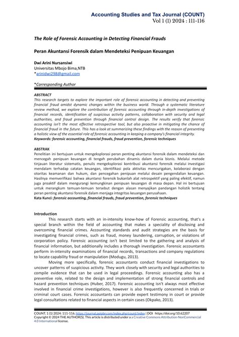 Pdf The Role Of Forensic Accounting In Detecting Financial Frauds