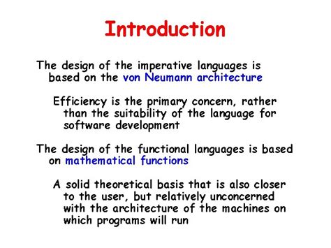 Chapter 15 Functional Programming Languages Chapter 15 Introduction