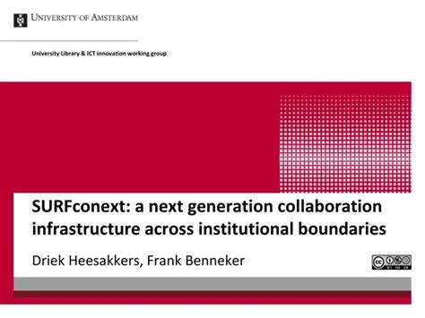 Ppt Surfconext A Next Generation Collaboration Infrastructure Across Institutional