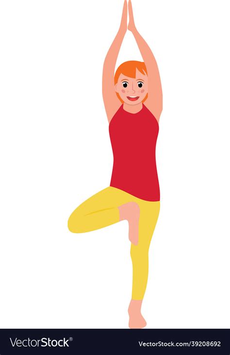 Tree Pose Royalty Free Vector Image VectorStock