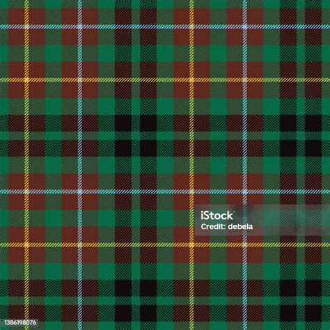 부캐넌 사냥 고대 스코틀랜드 타탄 격자 무늬 직물 직물 시계 타탄 체크무늬에 대한 스톡 벡터 아트 및 기타 이미지 타탄 체크무늬 갈색 검은색 Istock