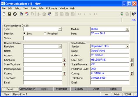 How To Add Correspondence To A Record