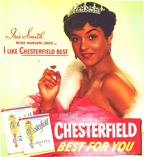 Chesterfield Iris Smith Miss Harlem 1953 Mad Men Art Vintage Ad Art Collection