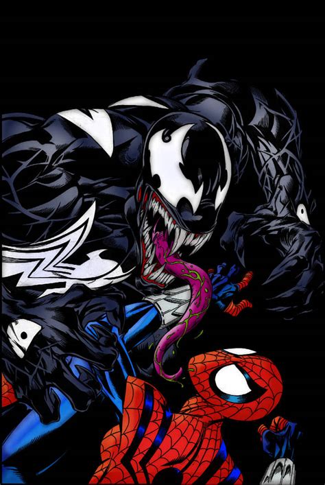 Spider Girl Vs Venom Colourised By Cotterill23 On Deviantart