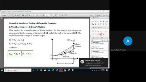 Numerical Solution Of Odes Part1 Youtube