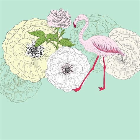 Premium Vector Flamingo Vector Illustration