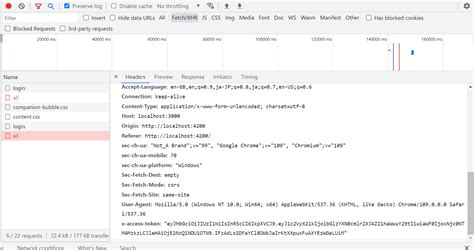 node js i m doing a request in angular my x access token