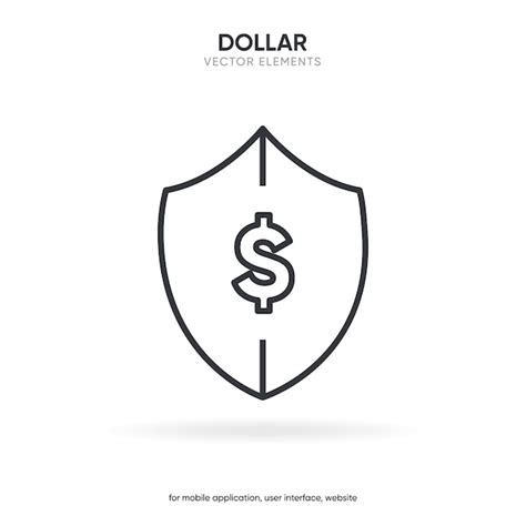 Premium Vector 3d Line Flat Dolar Icon Symbol Vector Isolated On