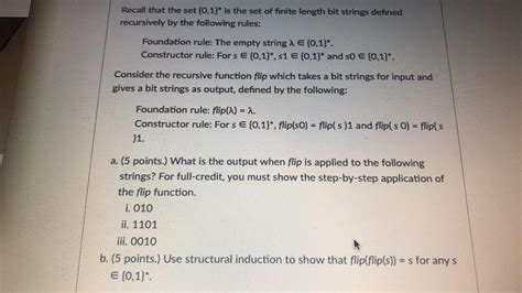 Recall That The Set 01 Is The Set Of Finite