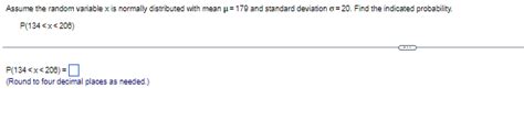 Solved Assume The Random Variable X Is Normally Distributed