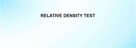 Relative Density Test Manufacturers Suppliers In India