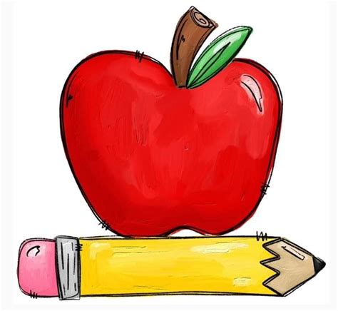 Kindergarten Crafts Apple Pencil Topper School Apple Drawing Apple
