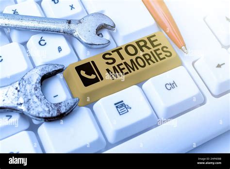 Hand Writing Sign Store Memories Concept Meaning A Process Of