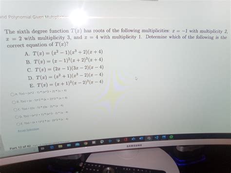 Solved Ind Polynomial Given Multipliciter The Sixth Degree Chegg Com