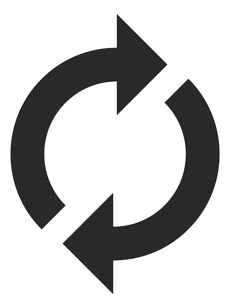 Premium Vector Circular Black Arrow Reload Icon Refresh Symbol