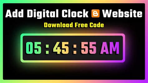 How To Add Digital Clock In Blogger Using Html Css And Javascript Digital Clock With Glowing