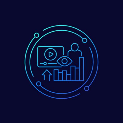 Premium Vector Views Analytics And Metrics Icon Linear Design