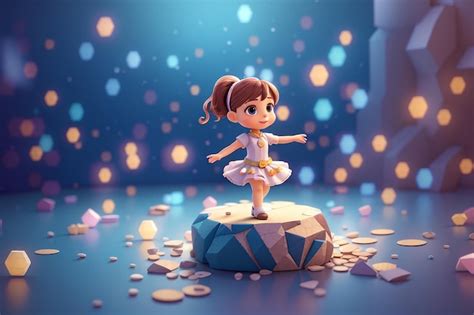 Premium Photo Very Detailed Tiny Cute Dancer