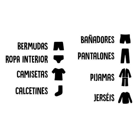 Wall Sticker Clothing Labels In Spanish