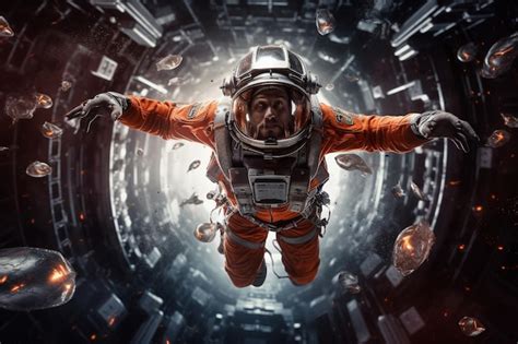 Premium Ai Image An Futuristic Science Astronaut In Zero Gravity