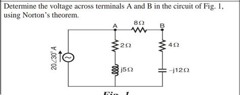 Determine The Voltage Across Terminals A And StudyX