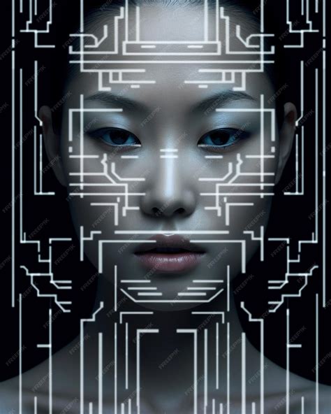 premium ai image generative ai futuristic and technological scanning