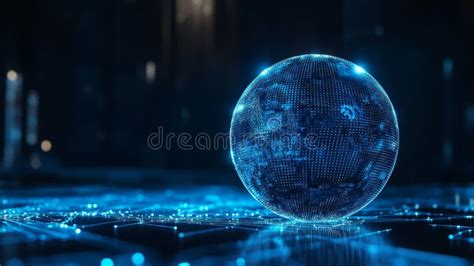 A Glowing Digital Globe Symbolizes Global Connectivity Data Flow Digital Transformation And The