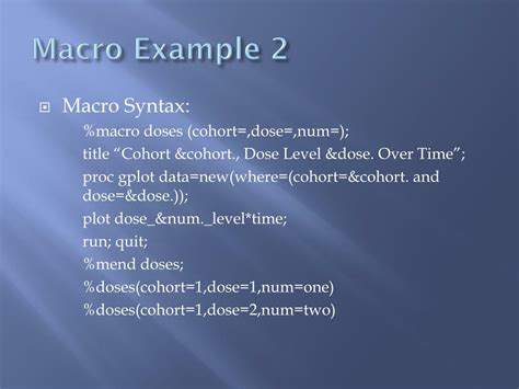 PPT SAS Macros PowerPoint Presentation Free Download ID
